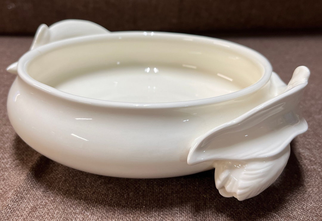 Elegant Tulip Handled Bowl by Goebel Ambiente in Crisp White. - Etsy