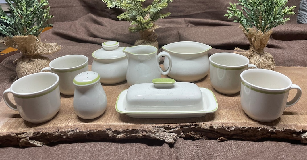 Charming spring Garden Stoneware Set by Country Casuals - Etsy