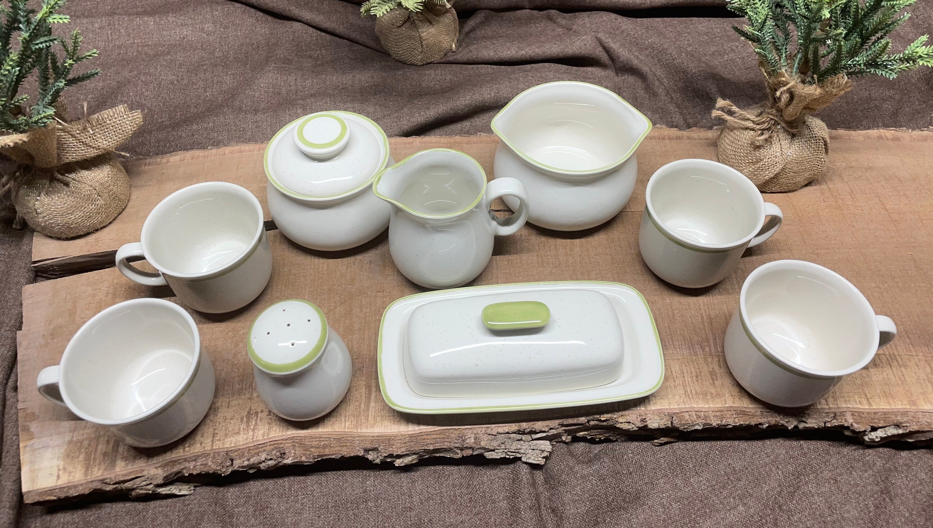 Charming spring Garden Stoneware Set by Country Casuals - Etsy