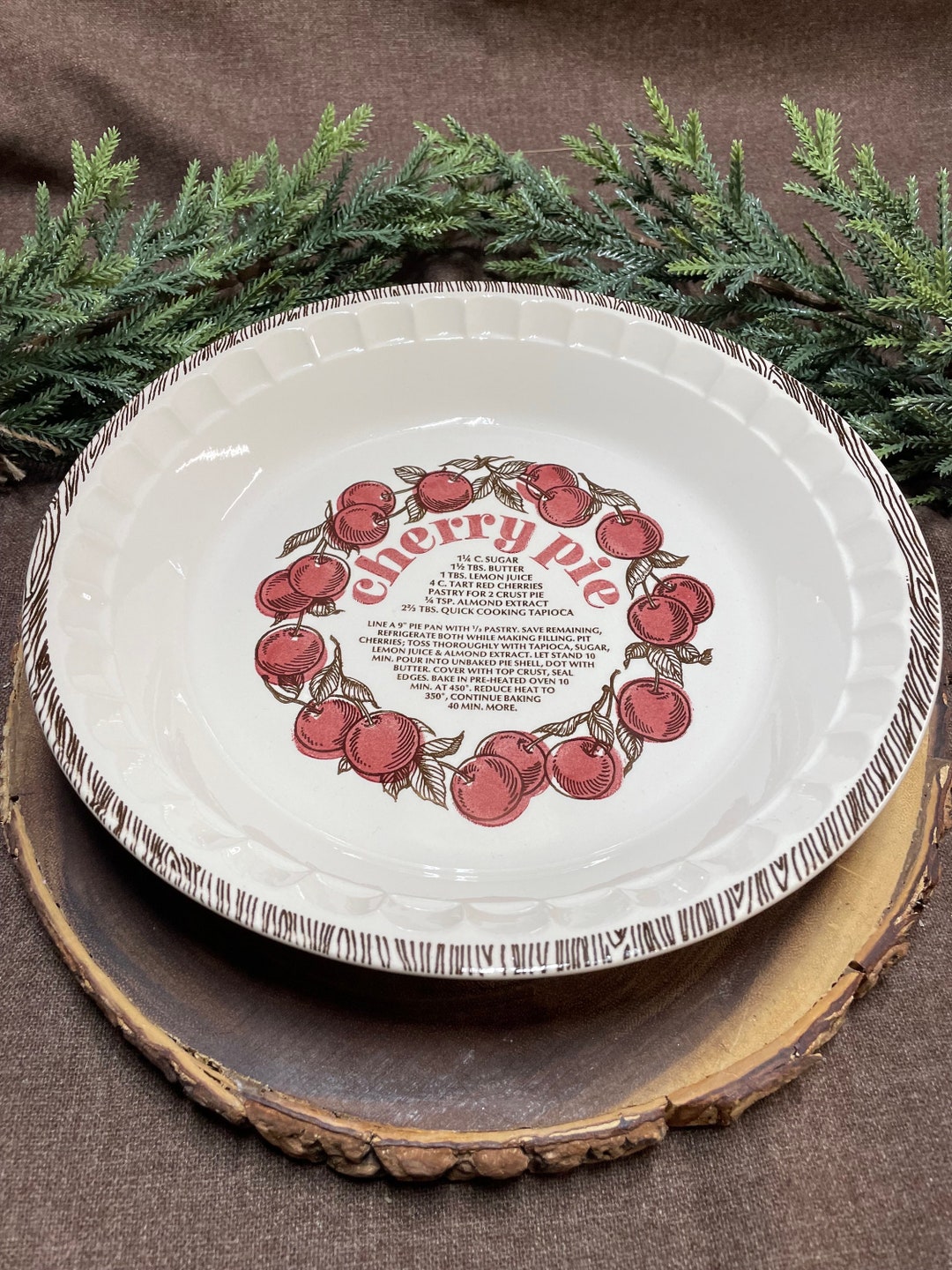 Vintage Cherry Pie Plate, Recipe Dish, Royal China - Etsy