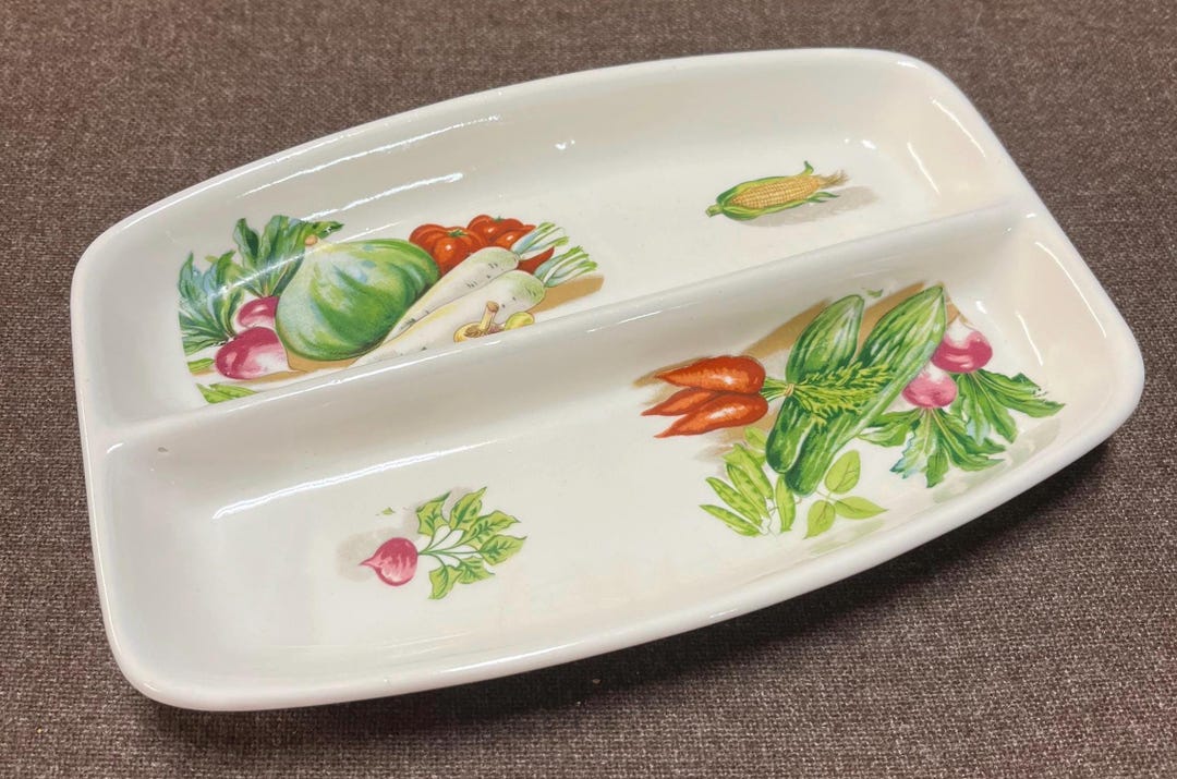 Pass the Veggies Please! Midcentury Japanese Ceramic Serving Dish With ...