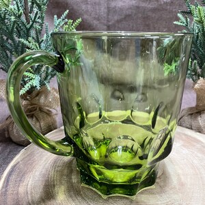 Colorful Green Glass Dimple Pitcher From the 1970s - Etsy