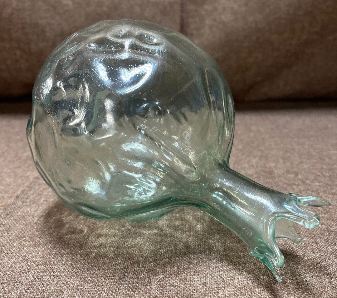 Dimpled Clear Glass Pomegranate Shaped Vase - Etsy