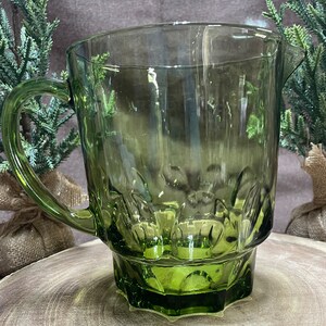 Colorful Green Glass Dimple Pitcher From the 1970s - Etsy