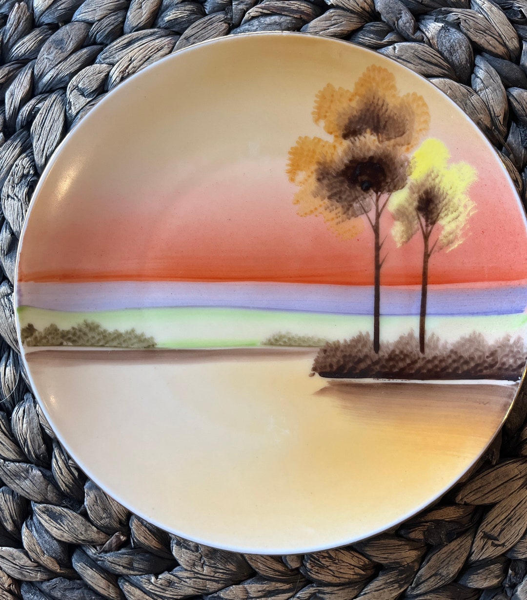 Beautiful Sunset MIETO Hand Painted Plates: Hor Devours / Dessert ...