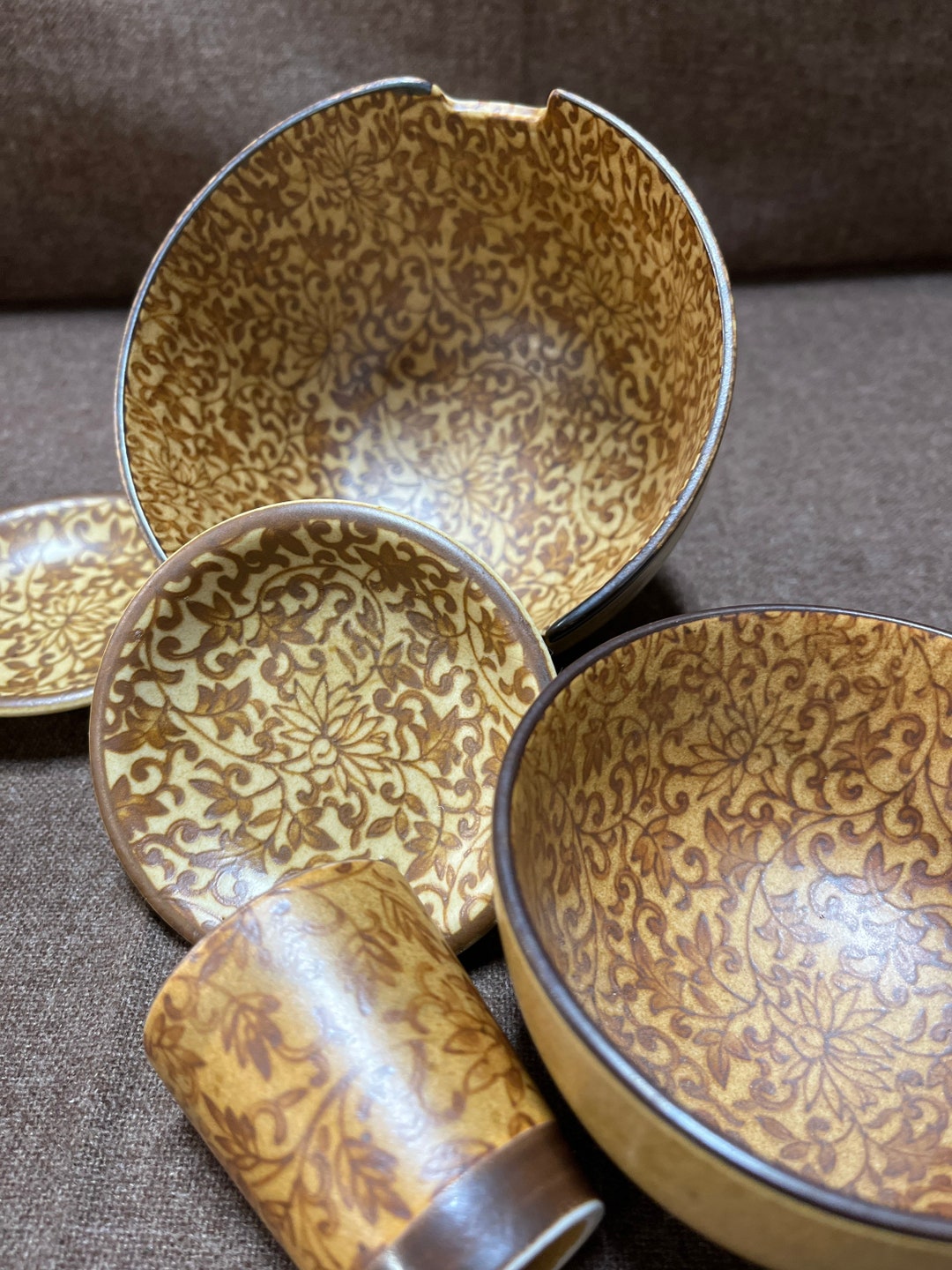 Beautifully Intricate 5 Piece Dinnerware Sets for 2. One Set is ...