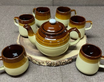 Stoneware Tea Set - Etsy
