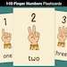 Finger Counting Number Flash Cards, Homeschool Printable (PDF) - Etsy