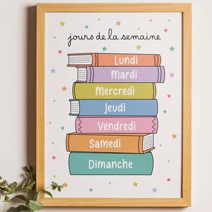 Days of the Week Poster for Playrooms, Les Jours De La Semaine, Days of ...