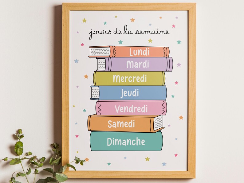 Days of the Week Poster for Playrooms, Les Jours De La Semaine, Days of ...