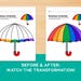 Rainbow Umbrella Coloring Page, Kids Learning Activity (PDF) - Etsy