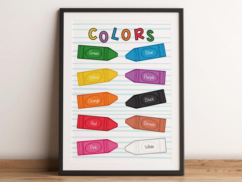 Colors Poster for Classroom Decor, Colors Educational Poster ...