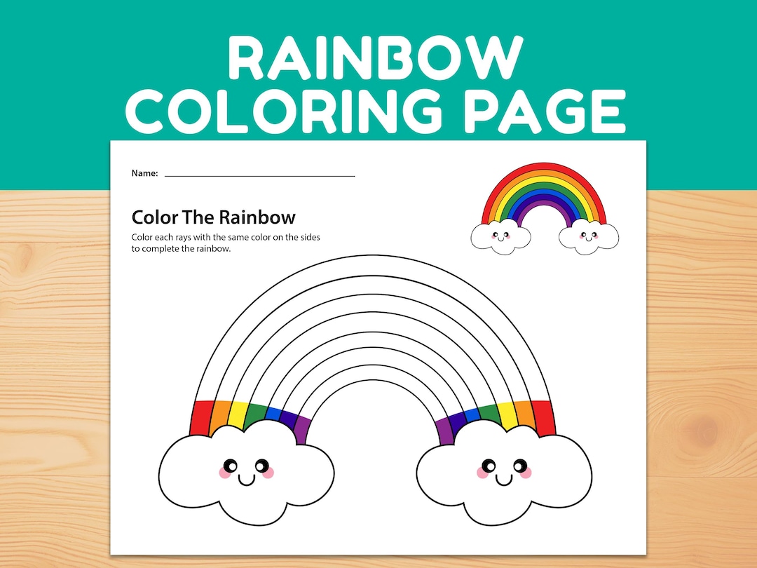 Rainbow Coloring Page for Kids | Fun Printable Activity, Homeschool ...