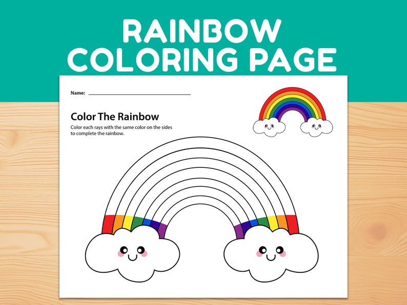 Rainbow Coloring Page for Kids | Fun Printable Activity, Homeschool ...
