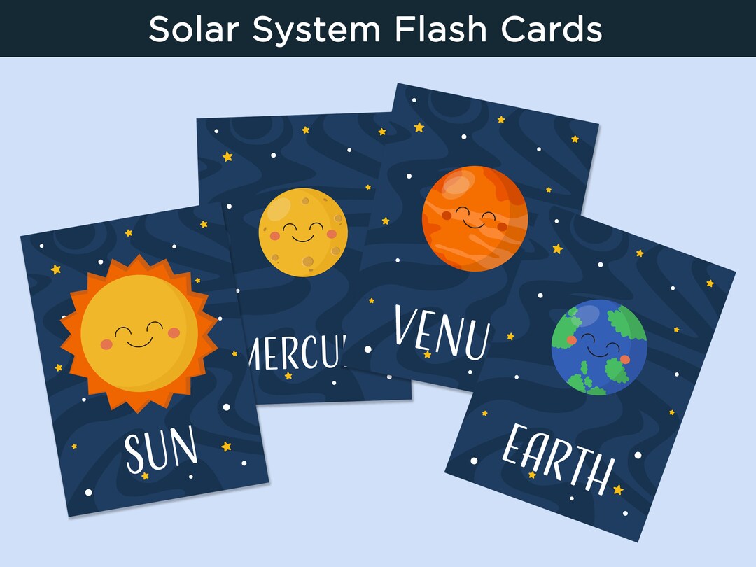 Solar System Planets Flashcards, Planets Flashcards Printable, Kids ...