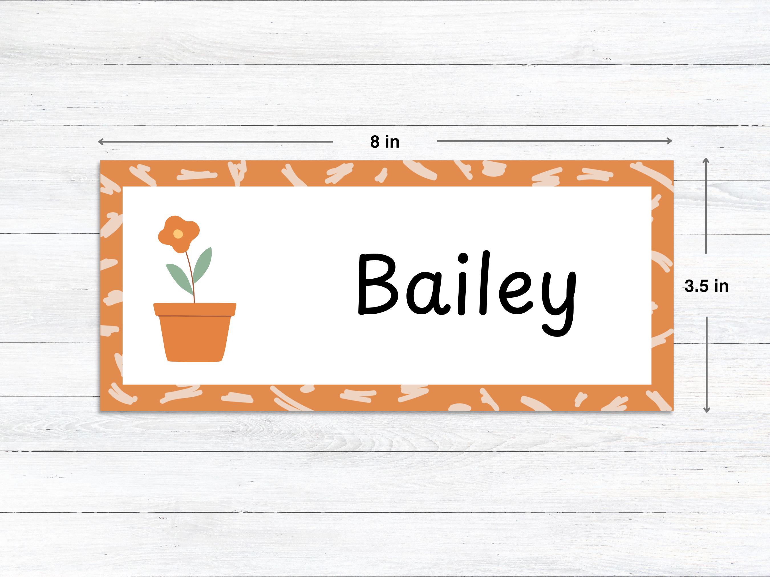 Editable Boho Classroom Name Tags, Printable Canva Template (digital ...