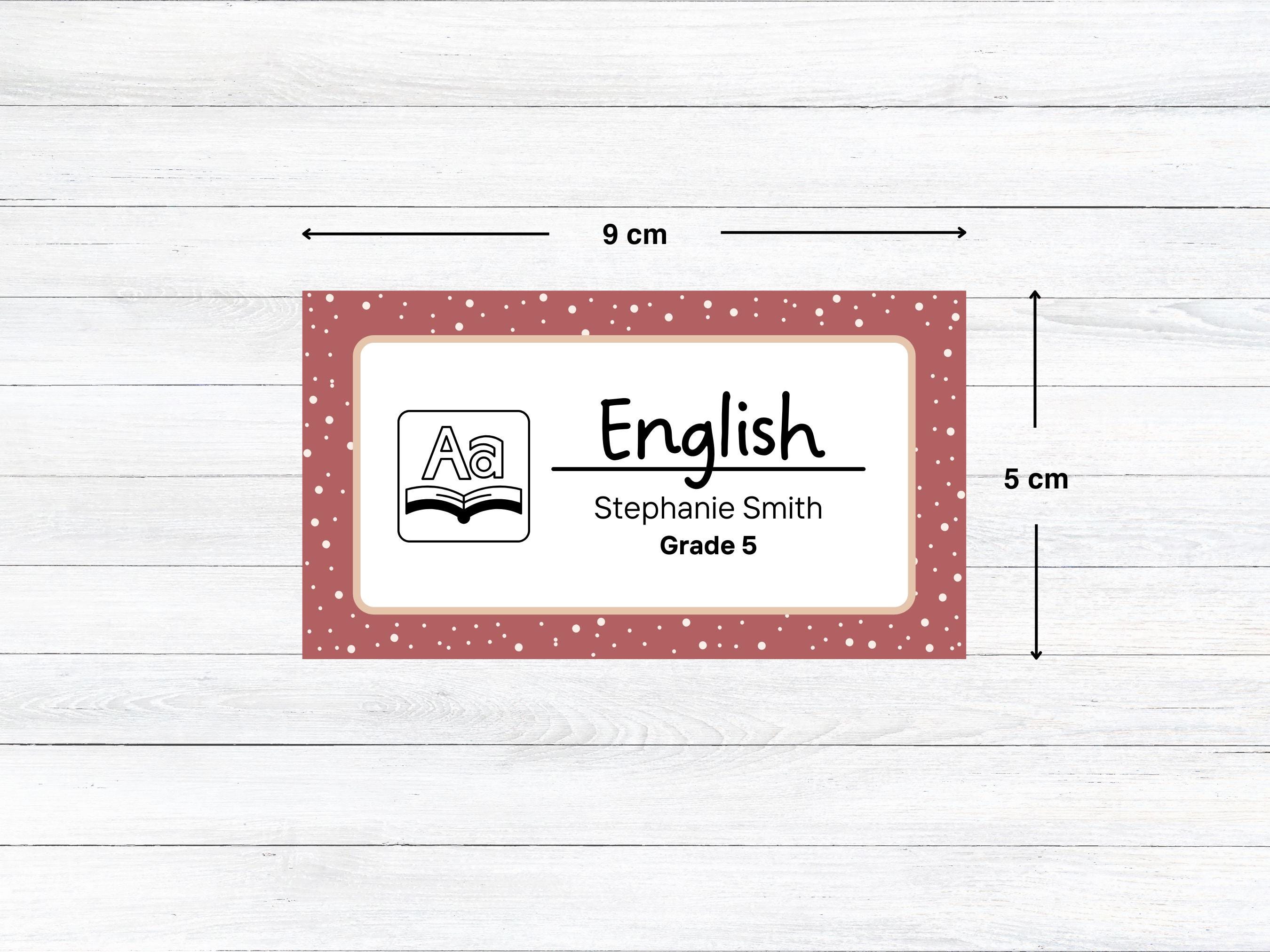 Editable Pastel School Subject Labels, Preschool Labels, Personalized ...