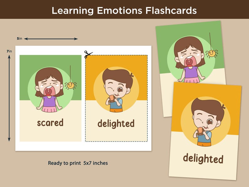 Emotions Flashcards, Feelings Flashcards, Printable Learning Resources, Homeschool Activity ...