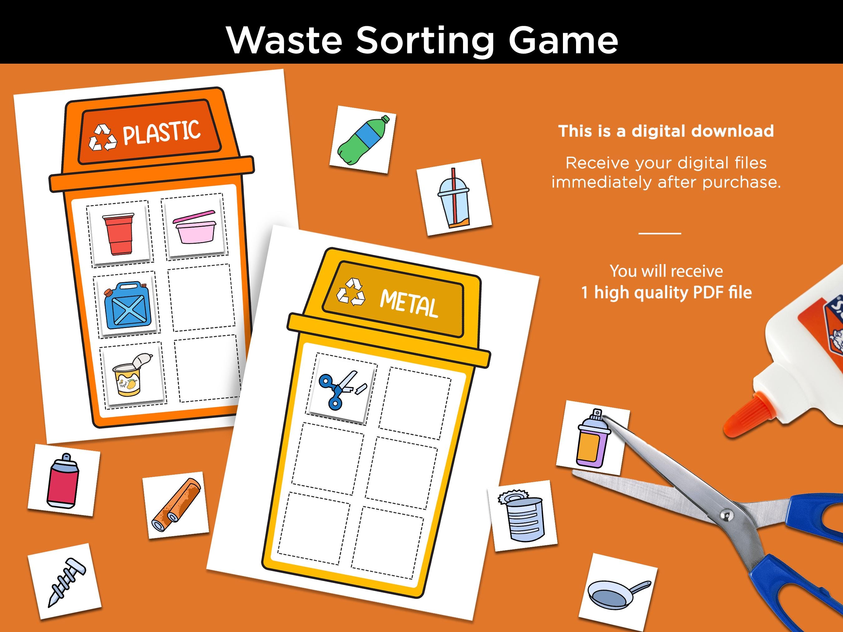 Waste Sorting Activity, Earth Day Activity, Recycling Game, Garbage ...