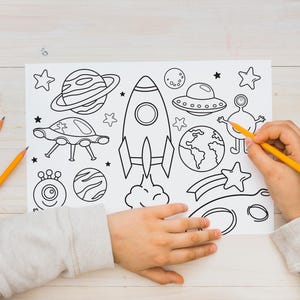 Outer Space Coloring Pages for Kids – Fun & Educational Space Activity ...