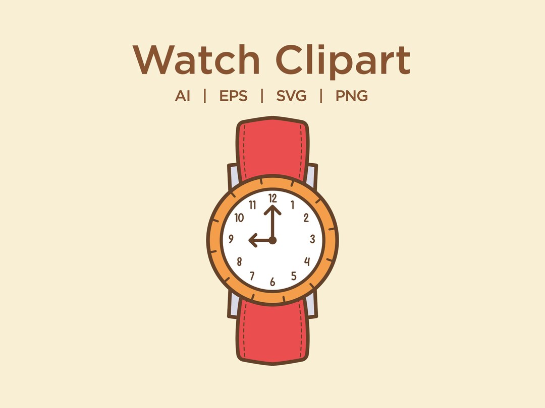 Red Watch Clipart, Vector Image (digital Download) - Etsy UK