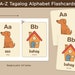 Filipino Alphabet Flashcards, Tagalog Flashcards Alphabets With English ...