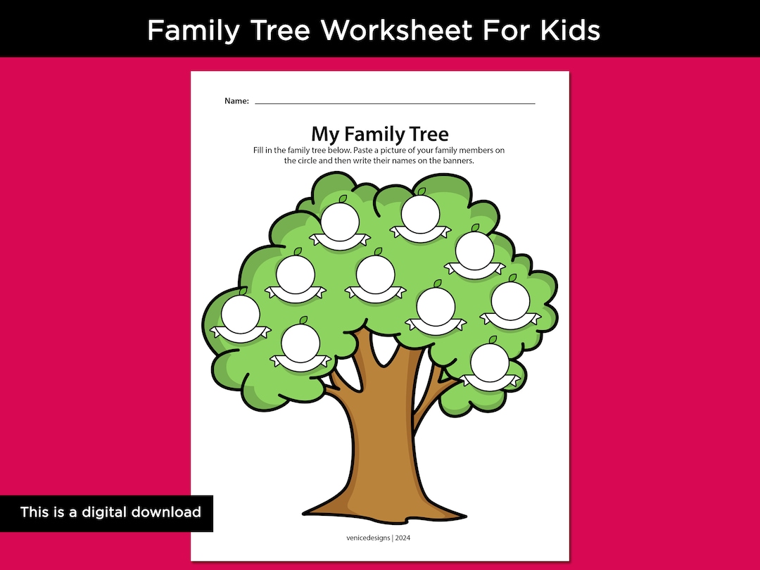 Family Tree Activity, Printable Family Tree, Fun Art Project for Kids ...