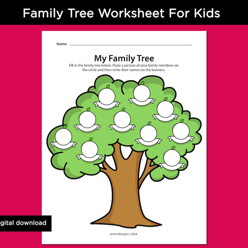 Printable Family Tree - Etsy
