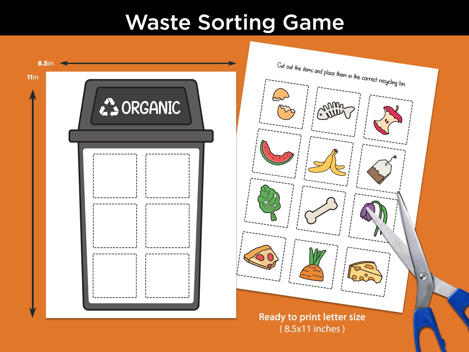 Waste Sorting Activity, Earth Day Activity, Recycling Game, Garbage ...