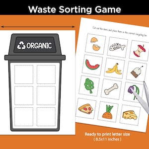 Waste Sorting Activity, Earth Day Activity, Recycling Game, Garbage ...