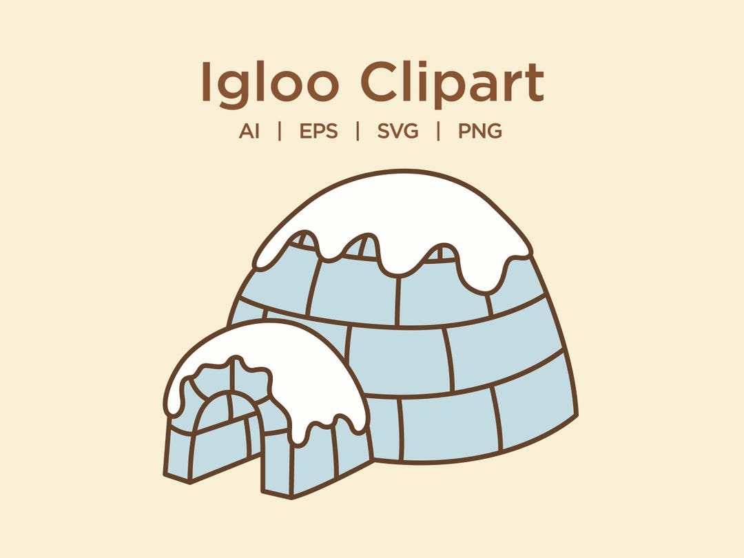 Arctic Igloo SVG Clipart, Arctic Svg, Igloo Png, Snow House Svg, Snow Hut, Arctic Design, Igloo ...
