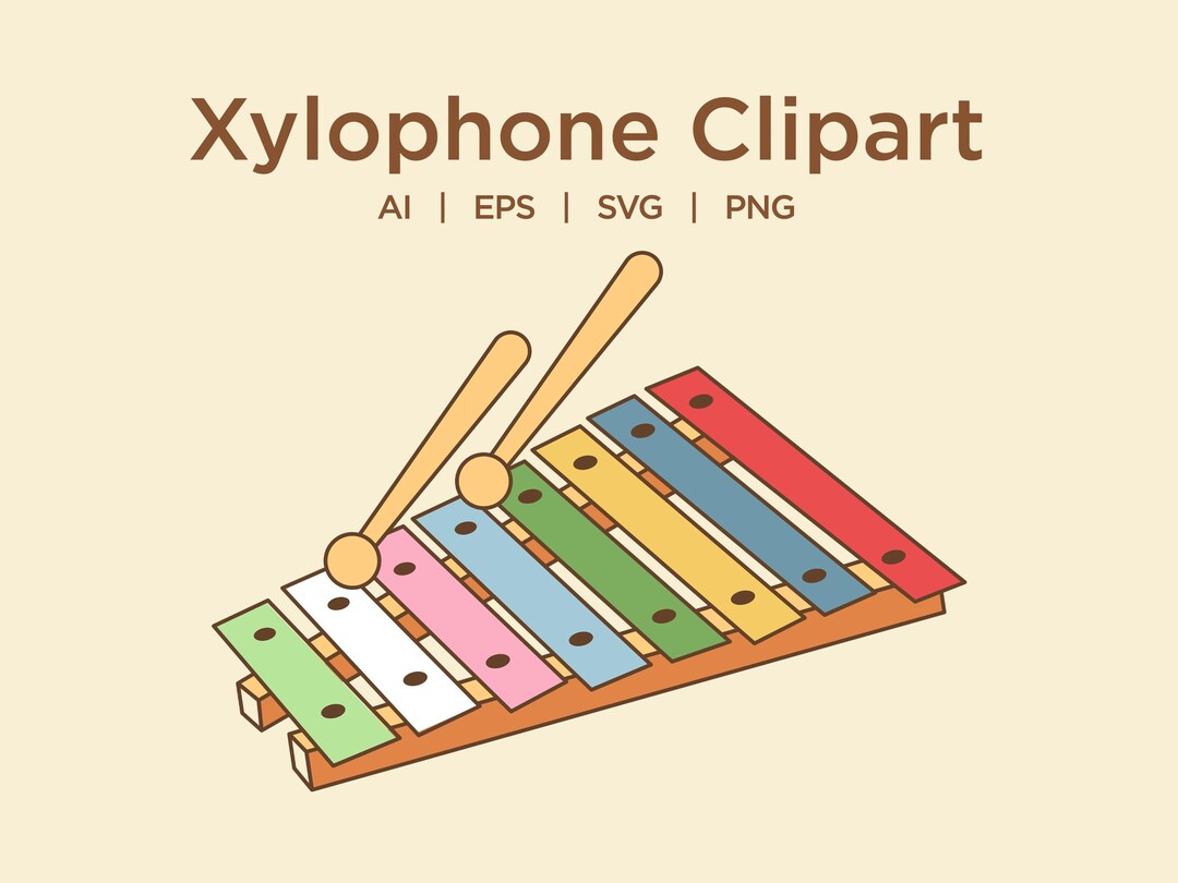 Xylophone Svg Clipart, Xylophone Png, Eps, Ai, Cute Xylophone Vector ...