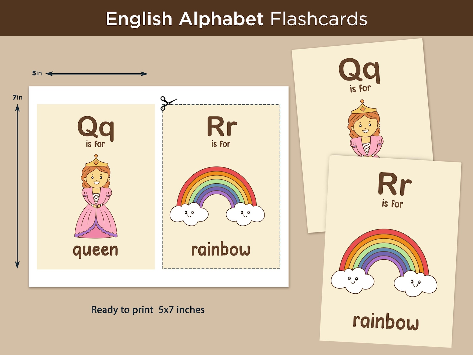 ABC Flash Cards for Kids, Learn Abcs, Printable Alphabet Flash Cards ...