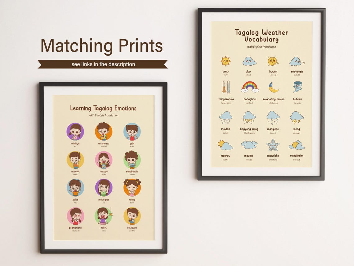 Filipino Alphabet Printable Poster, Tagalog Alphabet Kids Room Decor ...