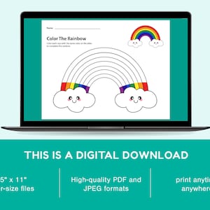 Rainbow Coloring Page for Kids | Fun Printable Activity, Homeschool ...