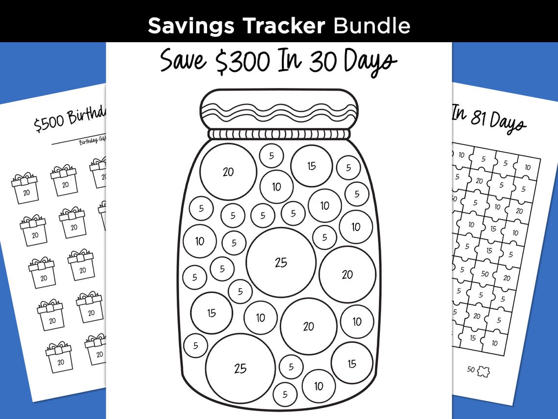 Saving Tracker Printable, Money Saving Challenge, Money Tracker ...