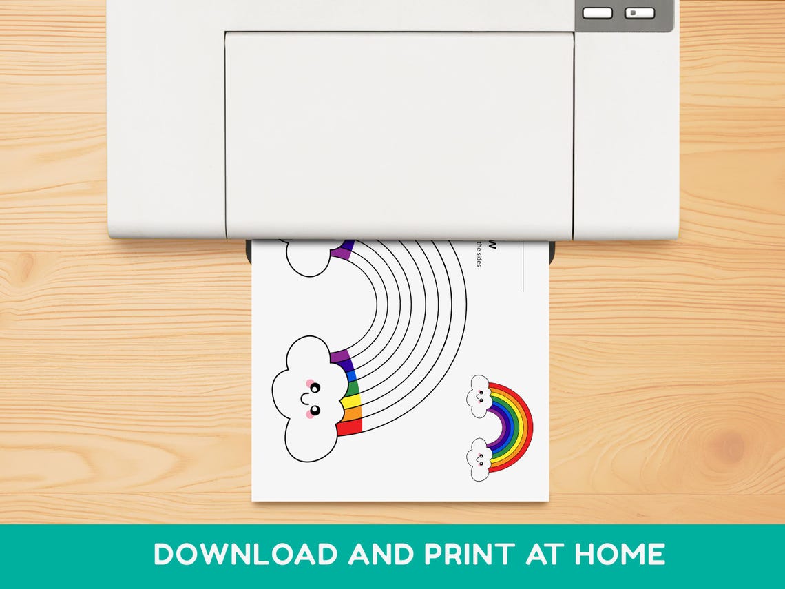 Rainbow Coloring Page for Kids | Fun Printable Activity, Homeschool ...