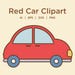 Red Car SVG, PNG, EPS Clipart, Red Car Clipart Vector Design, Red Car ...