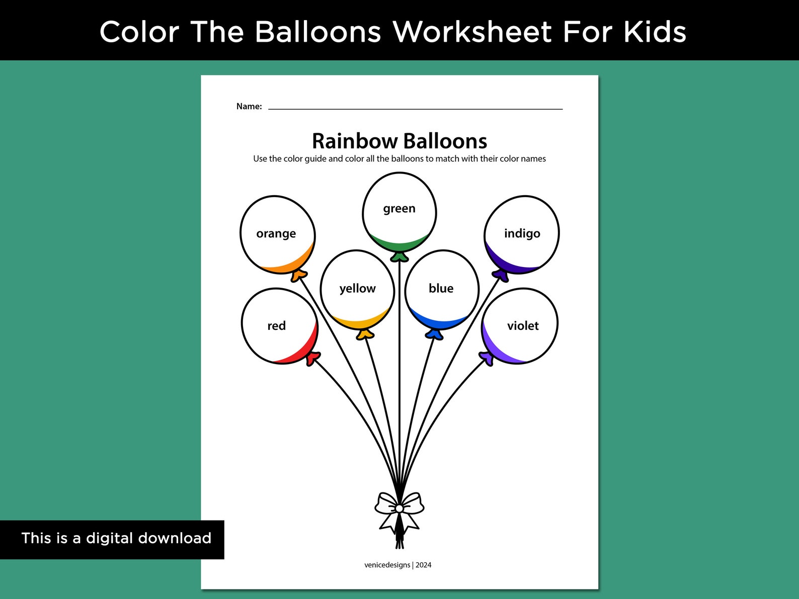 Color the Balloons, Color Recognition, Rainbow Color, Interactive ...