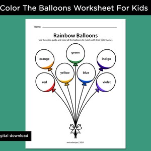 Color the Balloons, Color Recognition, Rainbow Color, Interactive ...