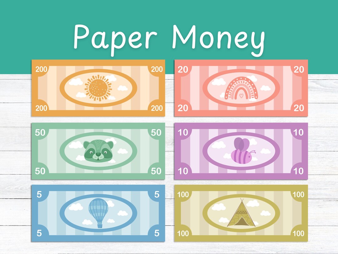 Editable Play Money, Pretend Money for Kids, Kids Cash - Etsy