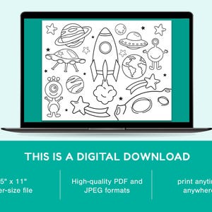 Outer Space Coloring Pages for Kids – Fun & Educational Space Activity ...