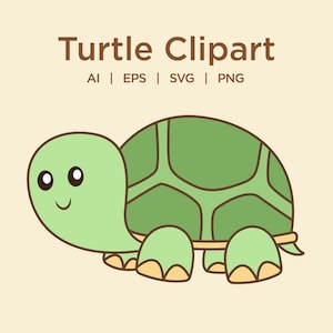 Cute Turtle Clipart, Simple Turtle Svg, Baby Sea Turtle SVG, PNG ...
