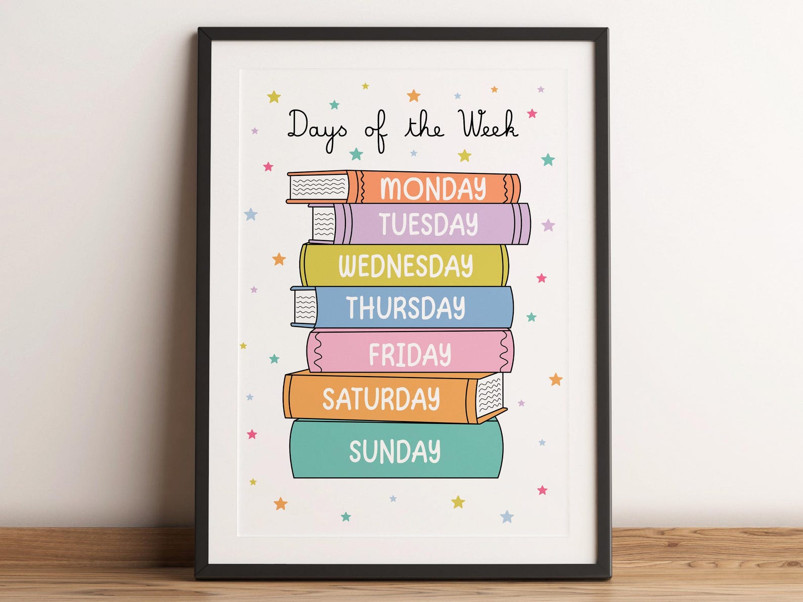 Days of the Week Printable Educational Poster, Educational Wall Art ...