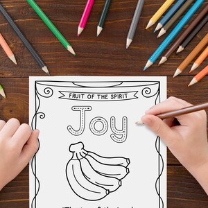 Fruits of the Spirit Coloring Pages, Bible Verse Tracing (PDF) - Etsy