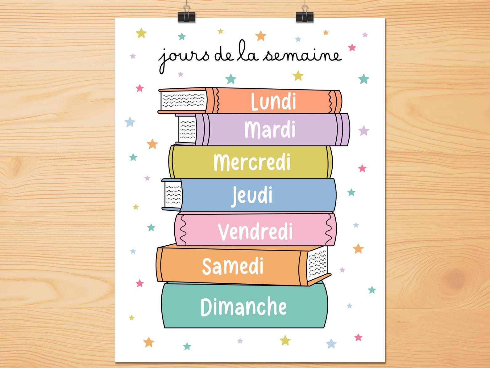 Days of the Week Poster for Playrooms, Les Jours De La Semaine, Days of ...