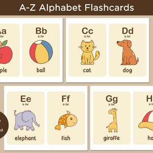 ABC Flash Cards for Kids, Learn Abcs, Printable Alphabet Flash Cards ...