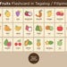 Tagalog Fruits Flashcards With English Translation (printable Cards) - Etsy
