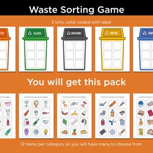 Waste Sorting Activity, Earth Day Activity, Recycling Game, Garbage ...