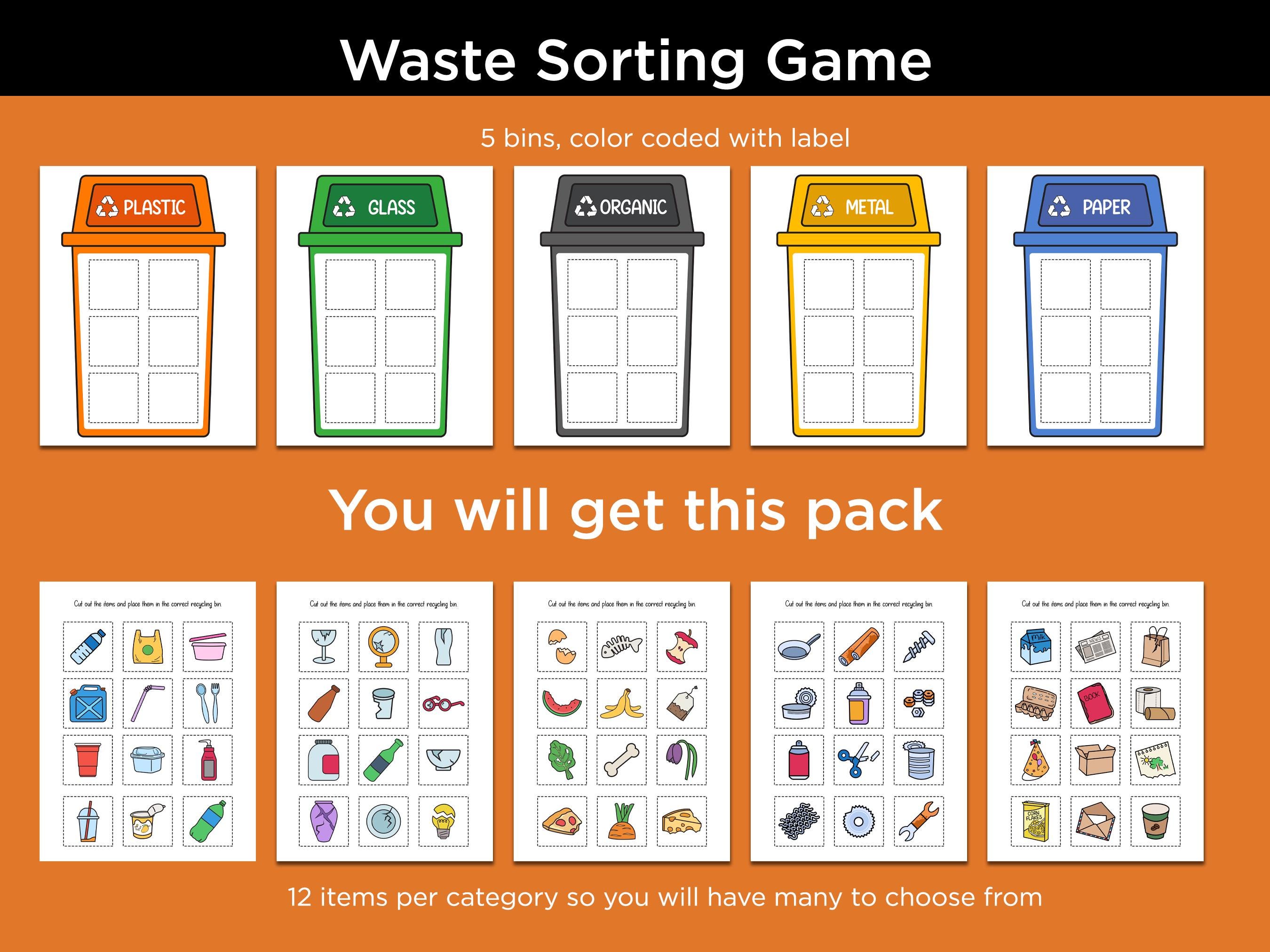 Waste Sorting Activity, Earth Day Activity, Recycling Game, Garbage ...
